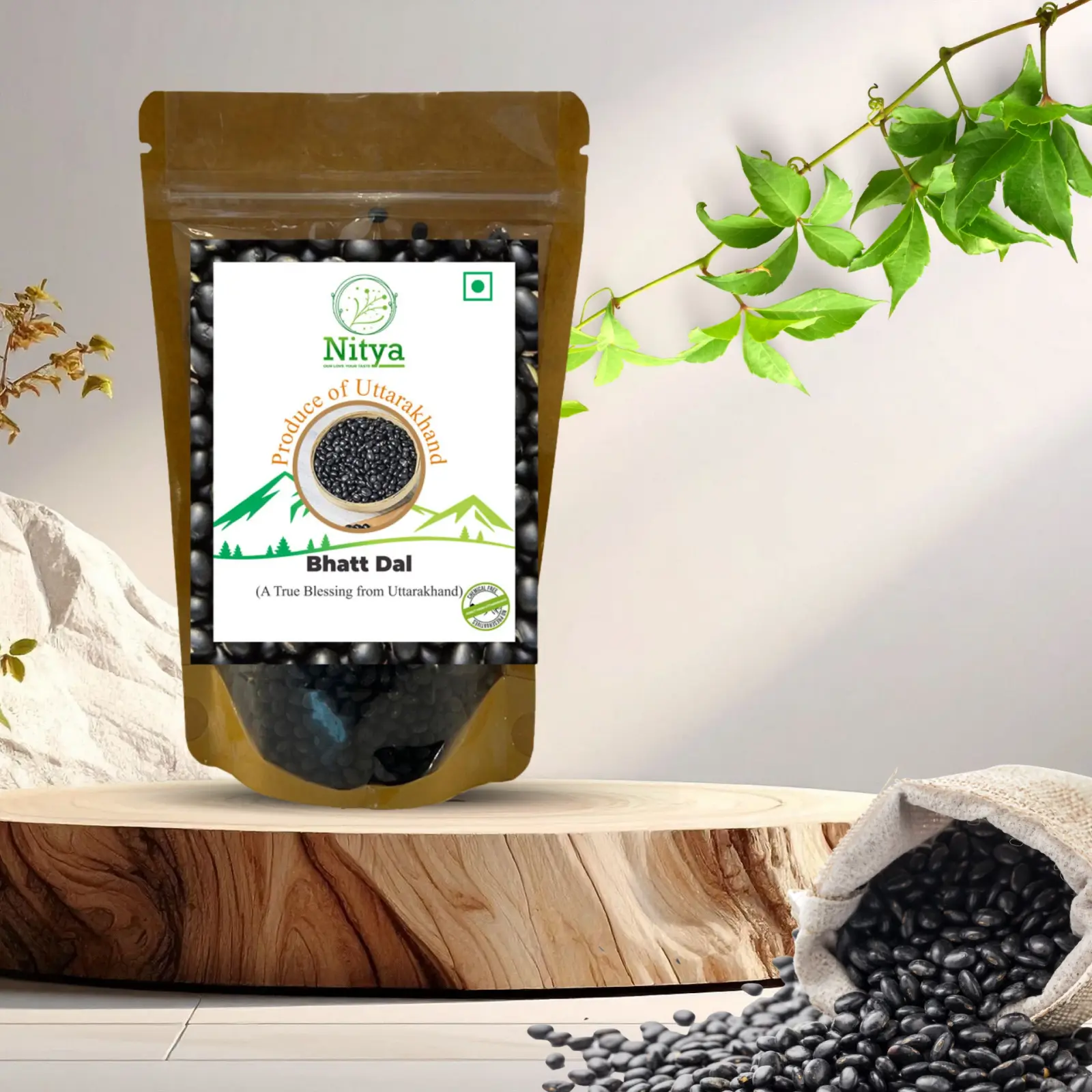 Kala Bhatt (Black Soyabean / Black Bean) Dal
